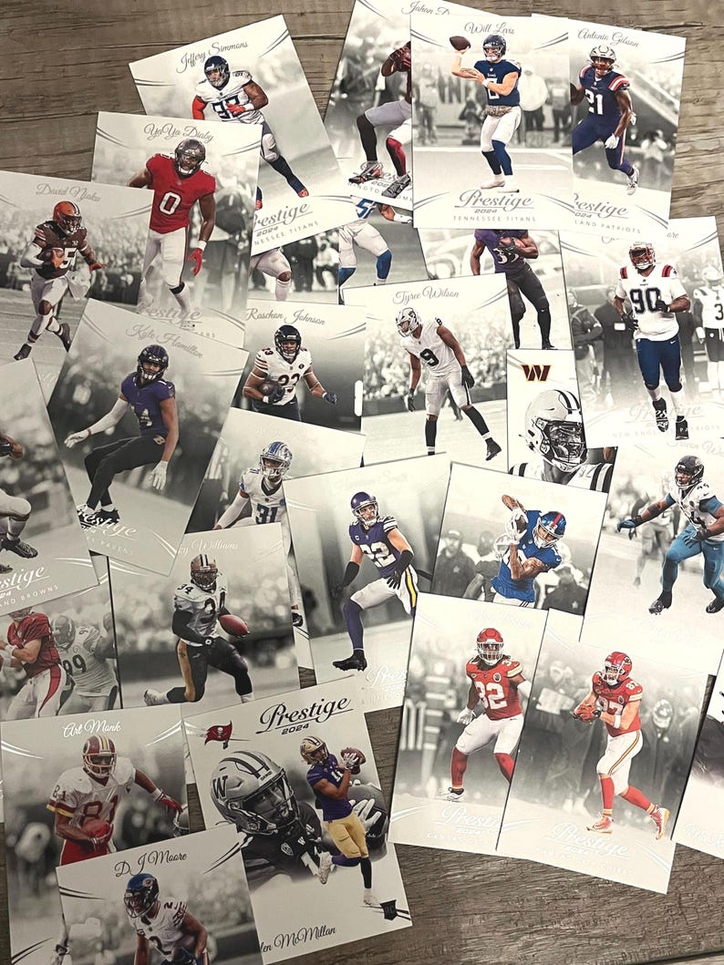 Football Trading Cards - 25 Card Pack - Etsy