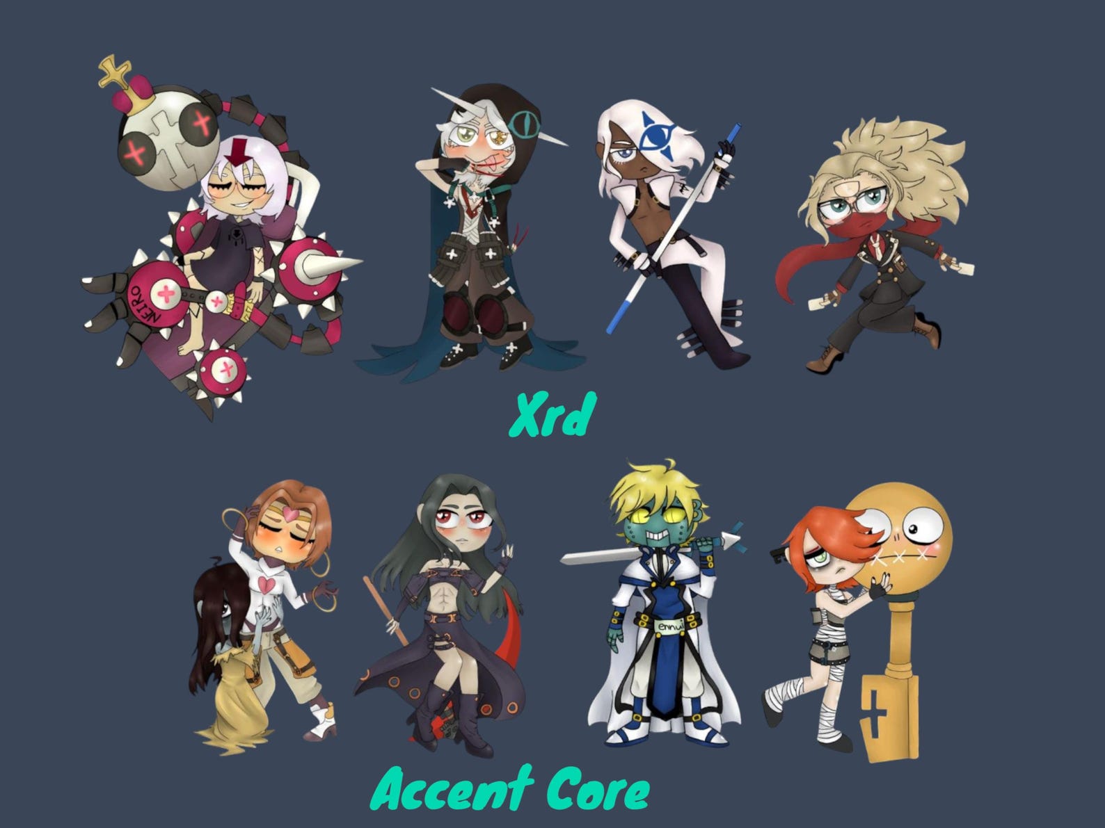 Guilty Gear Strive/xrd/accent Core 3" Vinyl Stickers - Etsy