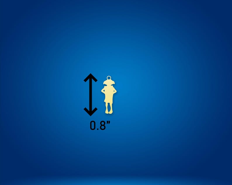 Dobby Inspired Necklace, Elf Silhouette Pendant - Gold Plated Jewelry ...