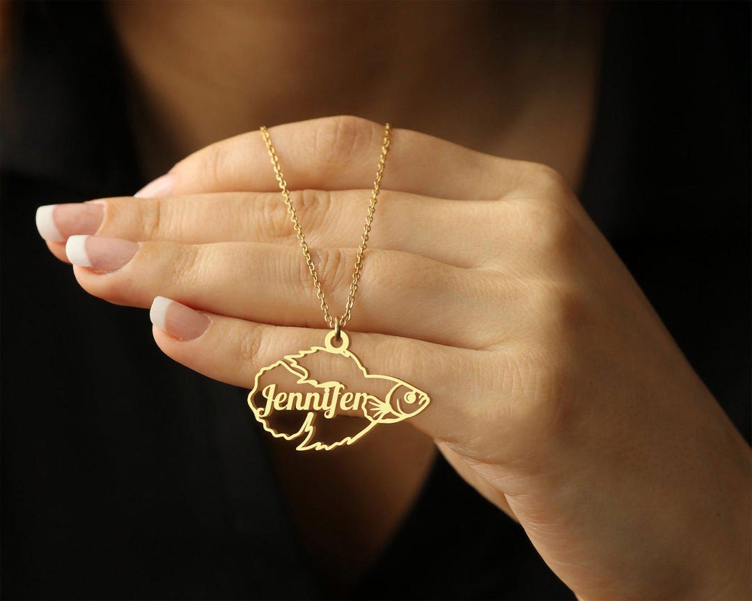 Custom Betta Fish Name Pendant – Personalized Pet Lover Jewelry ...
