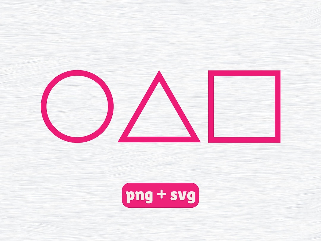 Squid Game Symbols Design SVG PNG, Squid Game Svg, Png Clipart Bundle ...