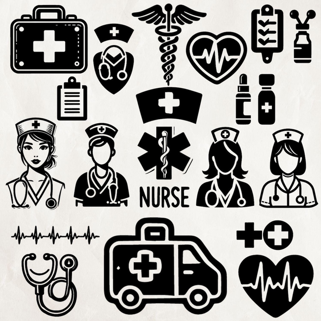 Nurse Medical Tools SVG Bundle – Healthcare Icons for Cricut ...