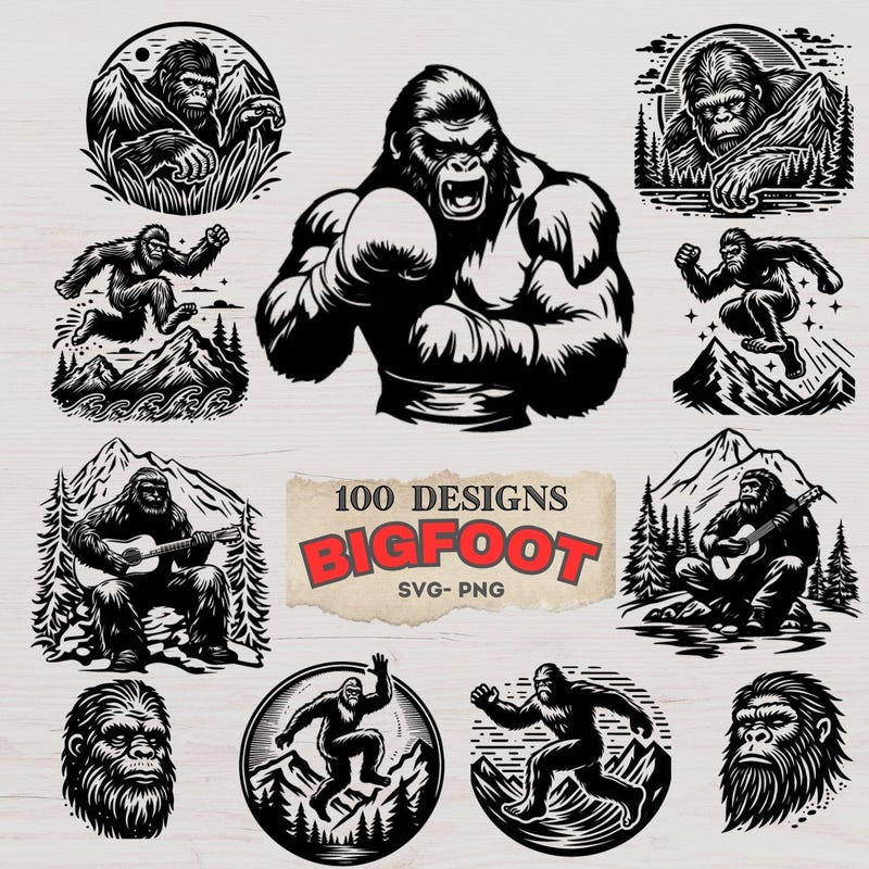 Bigfoot Svg - Etsy