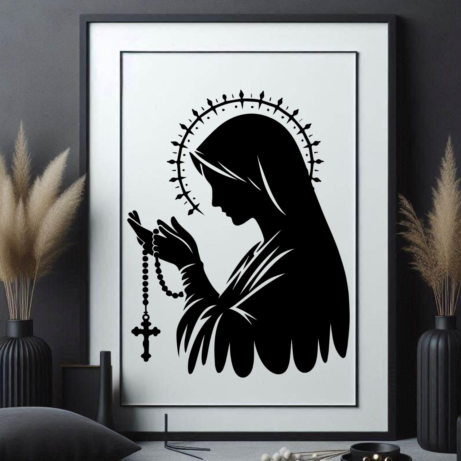 Virgin Mary SVG PNG EPS Bundle for Cricut Silhouette | Religious ...