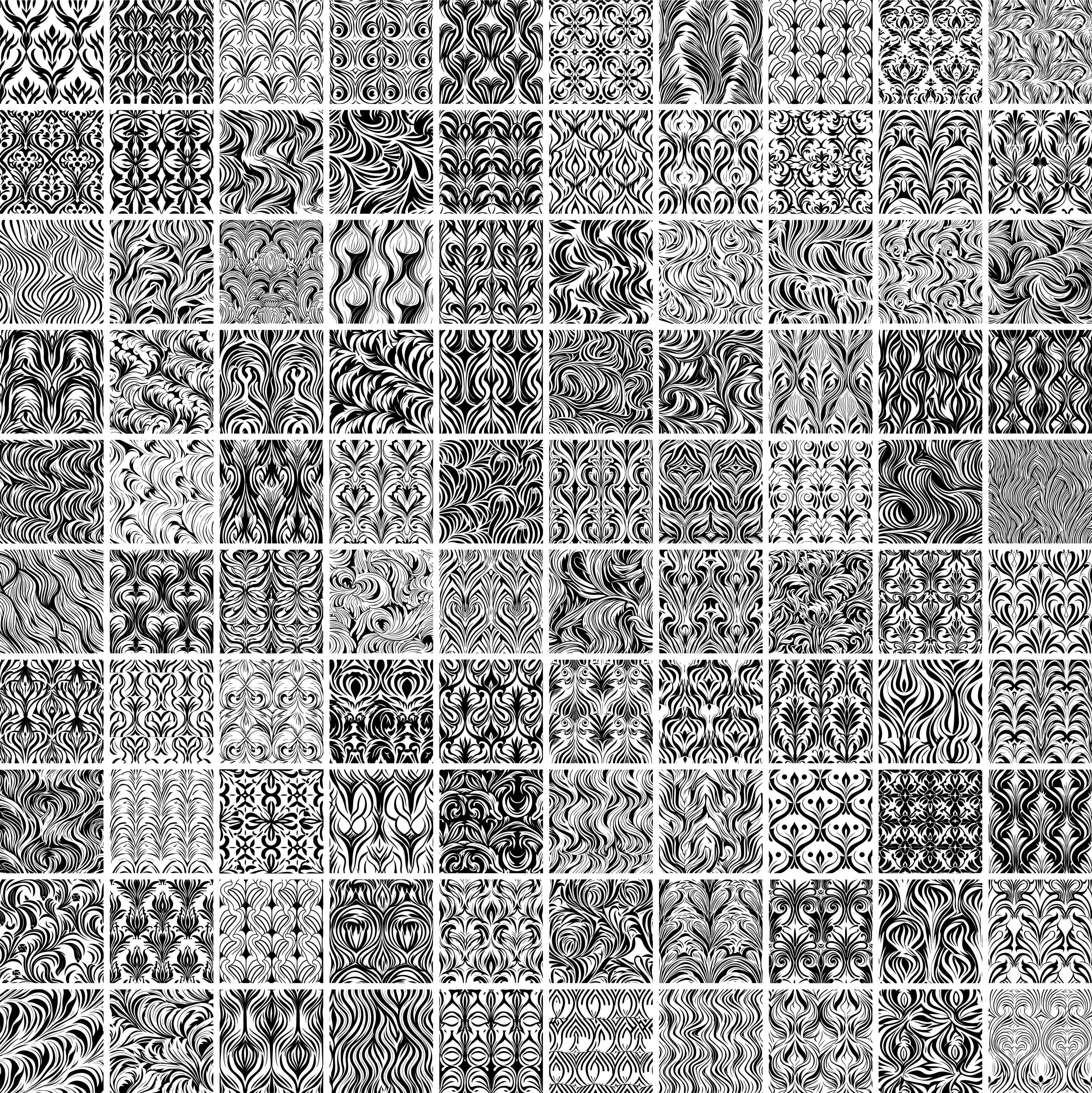 Damascus Steel Pattern SVG Bundle | Seamless Swirl Metal Texture ...