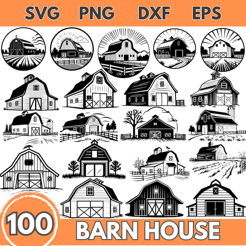 Barn Dxf - Etsy