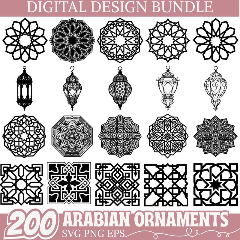 Islamic Frames Vector - Etsy UK