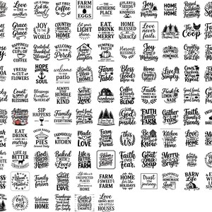 Mega Bundle 104 Home Quotes SVG PNG Eps Digital Designs | Farmhouse ...