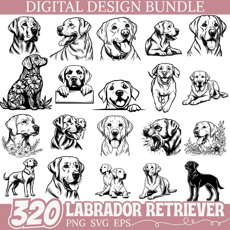 Dog Design Black Labrador - Etsy