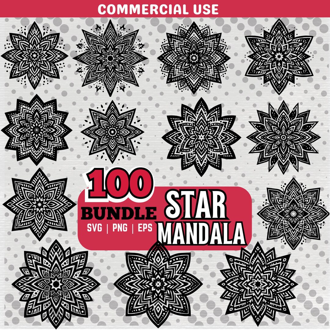 Star Mandala SVG Bundle for Cricut and Silhouette | Intricate Geometric ...