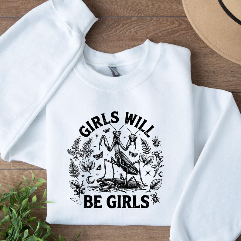 Girls Will Be Girls Praying Mantis SVG Bundle Feminist Insect PNG EPS ...