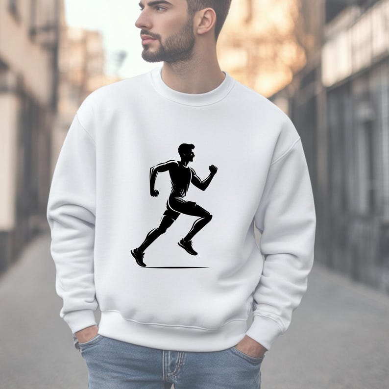 Running Silhouette SVG PNG Bundle | Athlete Runner Cut Files | Sports ...