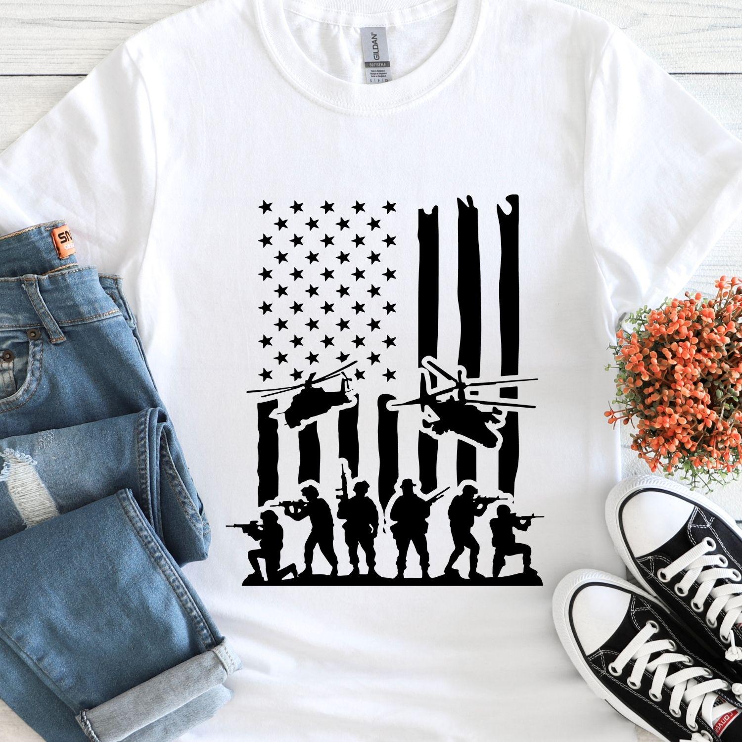 Veterans Day SVG Bundle American Flag Military Appreciation Clipart Set ...
