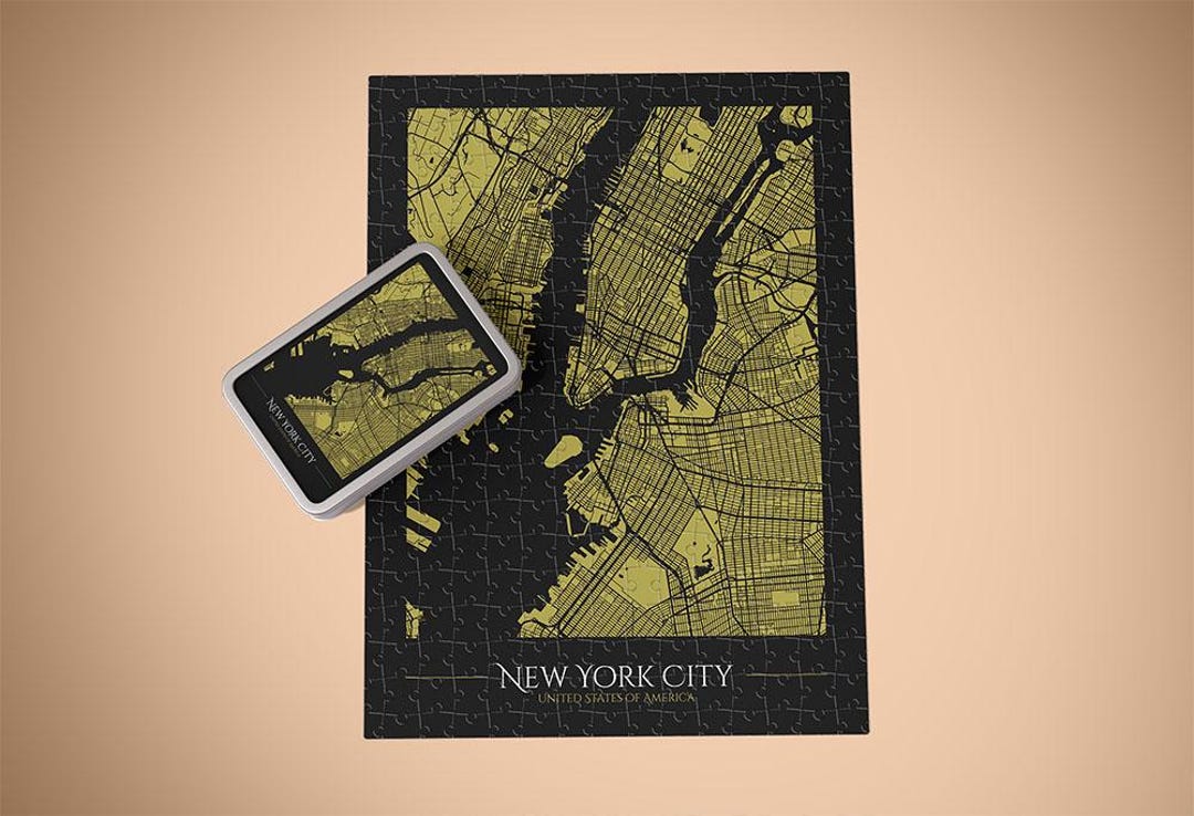 500 Piece Puzzle New York City Map - Etsy