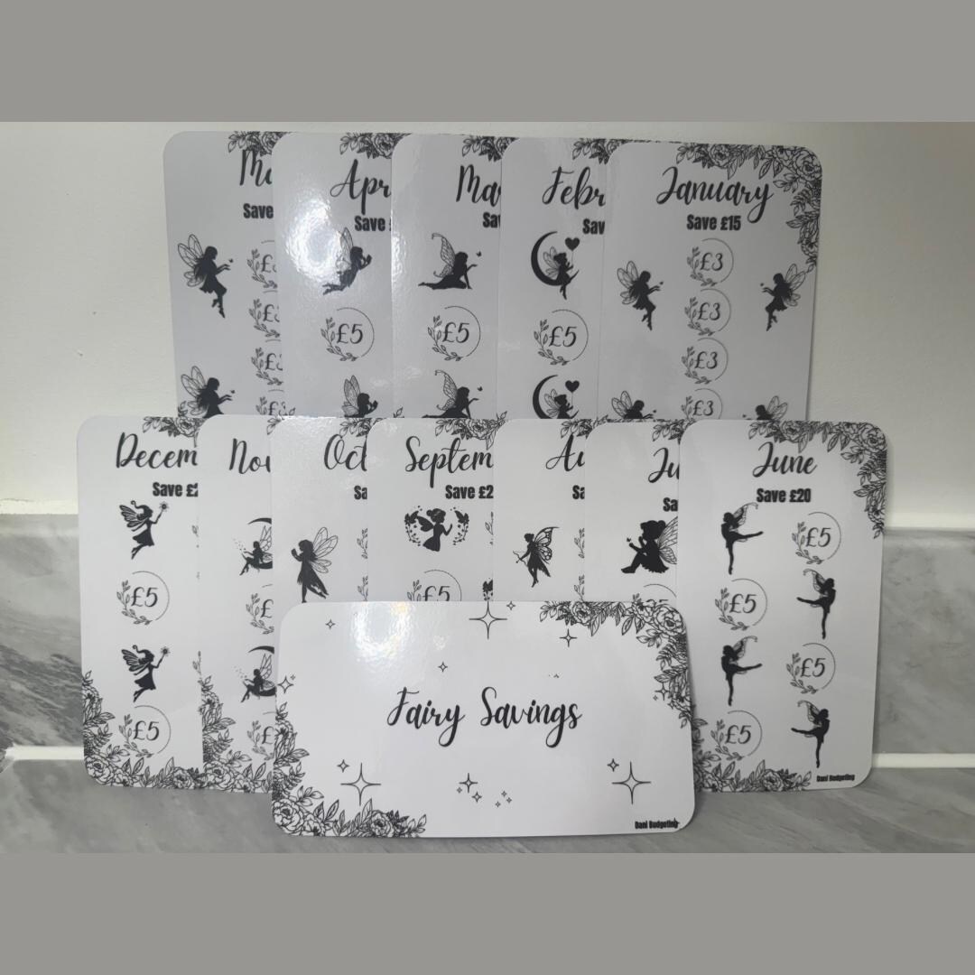 12 Month Fairy Savings Tracker and Dashboard - Etsy