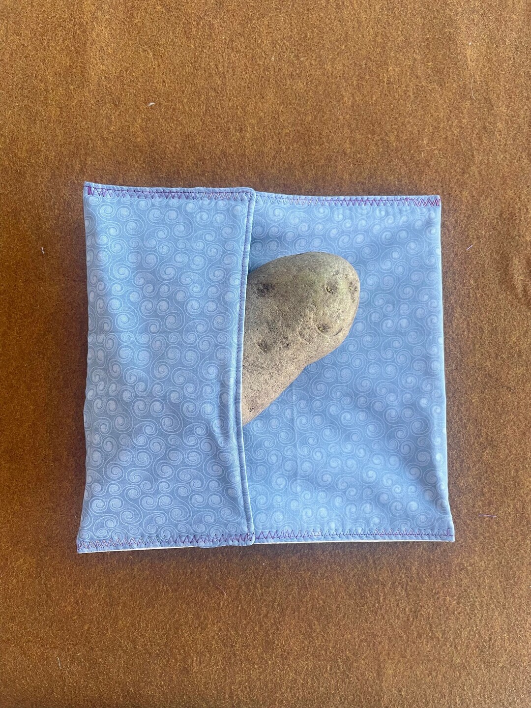 Baby Blue Swirls Potato Bag, Microwave Potato Cooker, Fabric Potato ...