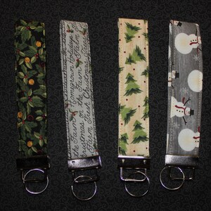 Christmas Quilted Wristlet, Rustic Farmhouse Christmas Keyfob ...
