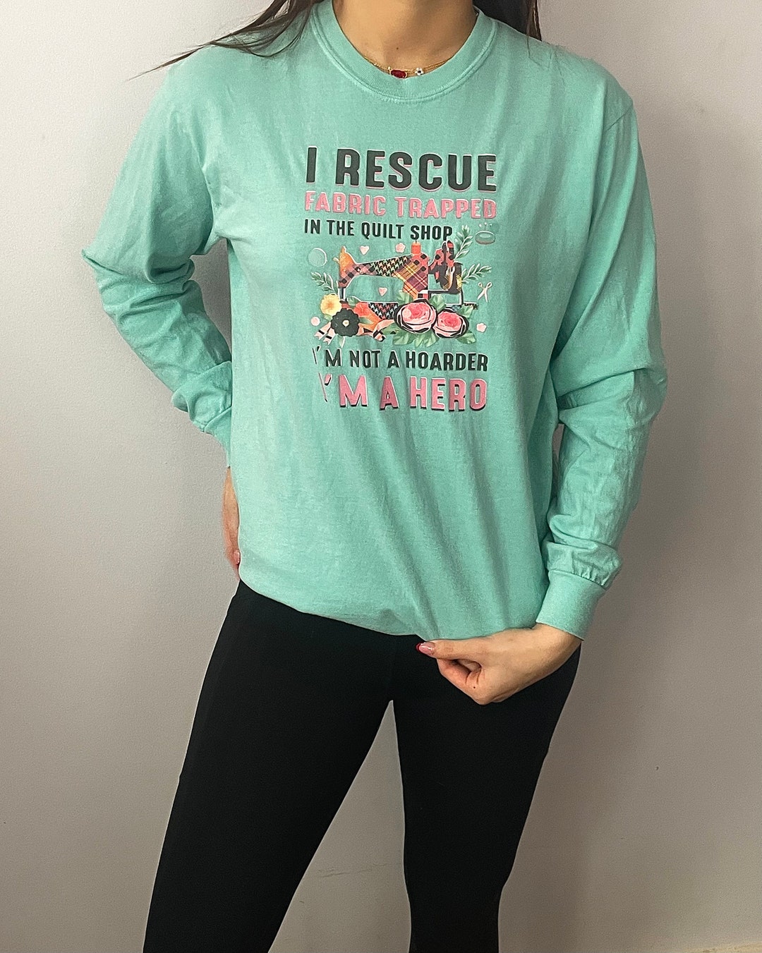 I Rescue Fabric Funny T-shirt, Fabric Hero Tee, Sewing Graphic T-shirt ...