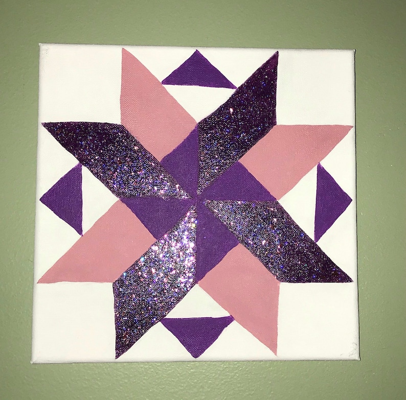 Pinwheel Barn Quilt on Canvas Pink and Purple Barn Quilt - Etsy UK