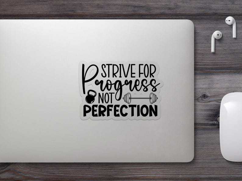 Motivational Stickers for Laptop, Strive for Progress Not Perfection ...