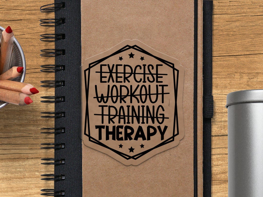 Motivational Fitness Sticker, Exercise Workout Training Therapy Decal ...