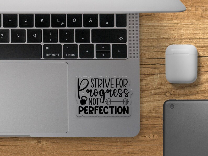 Motivational Stickers for Laptop, Strive for Progress Not Perfection ...