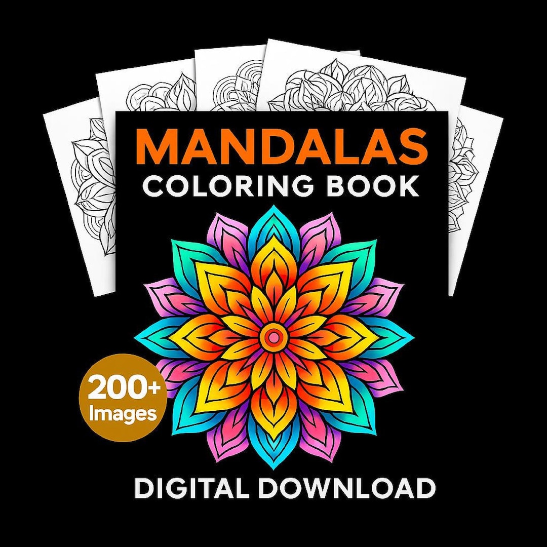 200+ Mandala Coloring Pages | Digital Download Adult Coloring Book ...