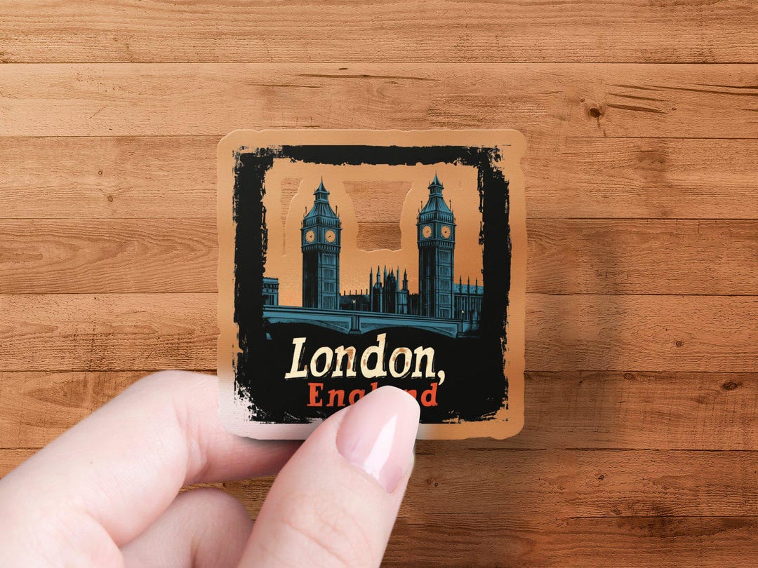 London England Sticker, Travel Souvenir Sticker, London Big Ben Sticker ...
