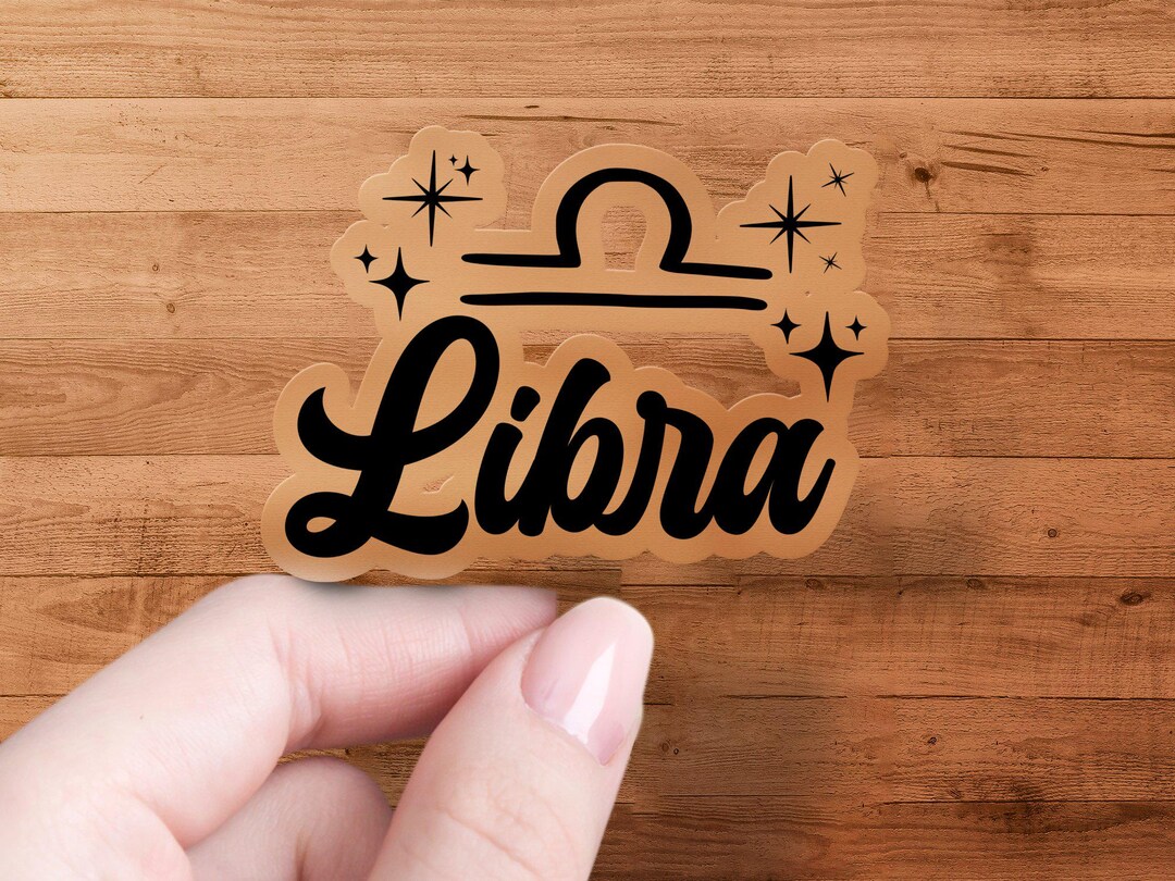 Libra Sticker, Zodiac Sign Decal, Astrology Star Sign Sticker ...