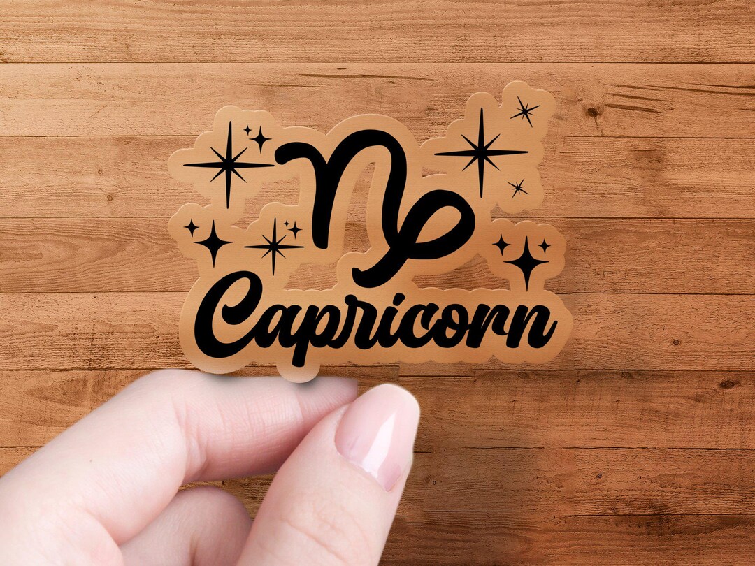 Capricorn Zodiac Vinyl Sticker: Elegant Star Sign Astrology Decal - Etsy