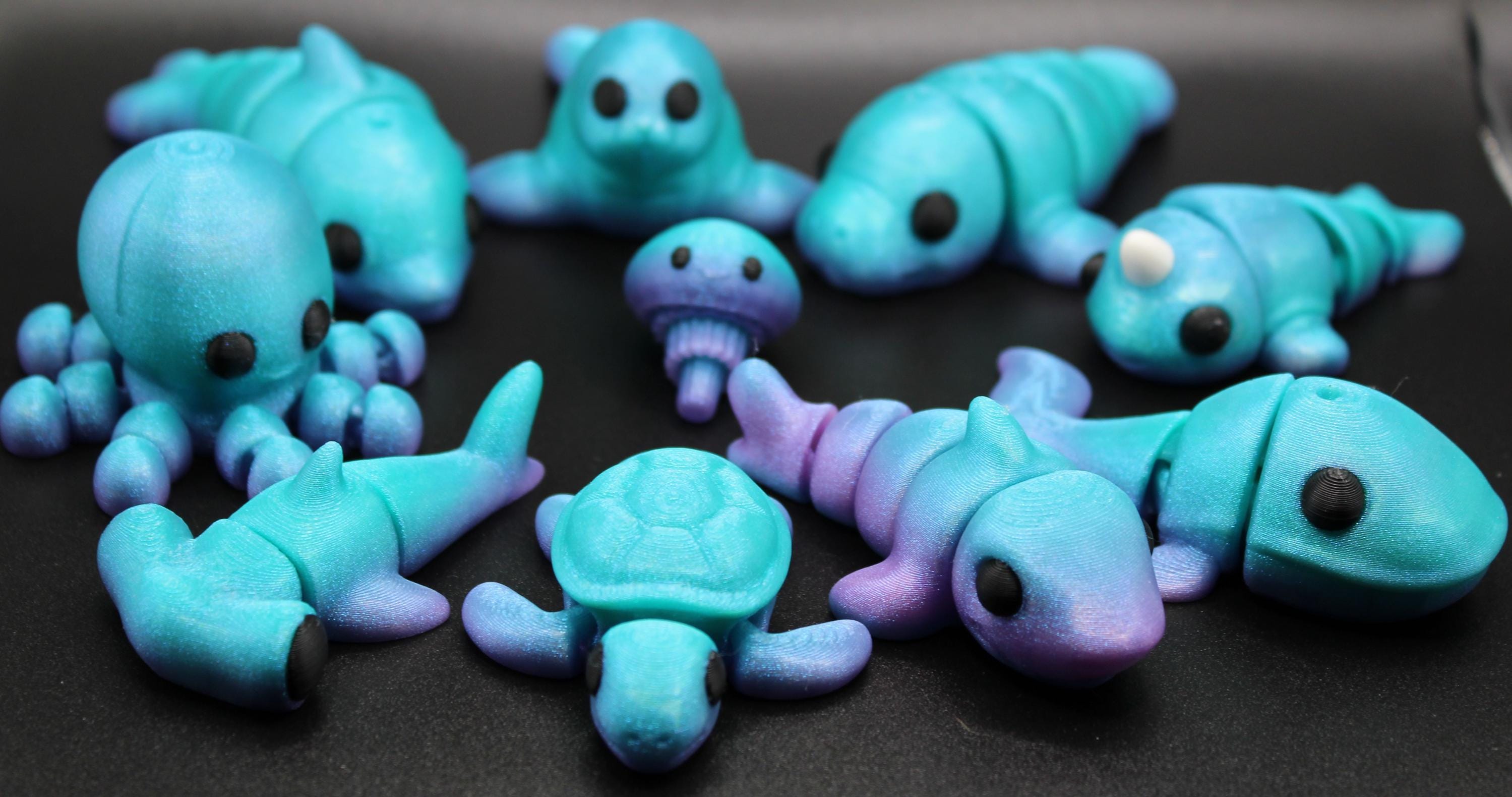Ocean-inspired 3D Printed Articulated Sea Creatures - Etsy
