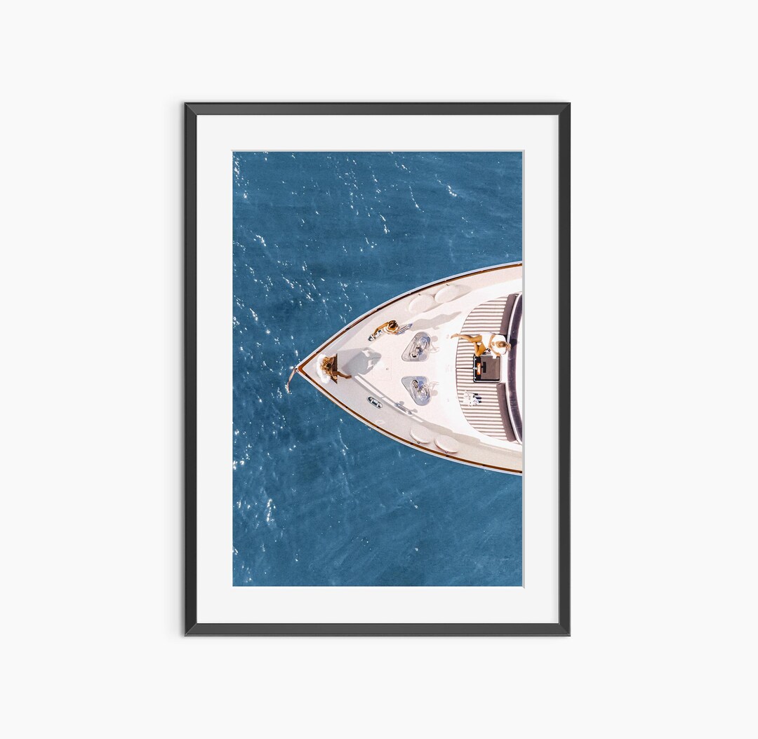 Luxury Yacht Poster, Photography Prints, Luxurious Boat Print, Sailing ...