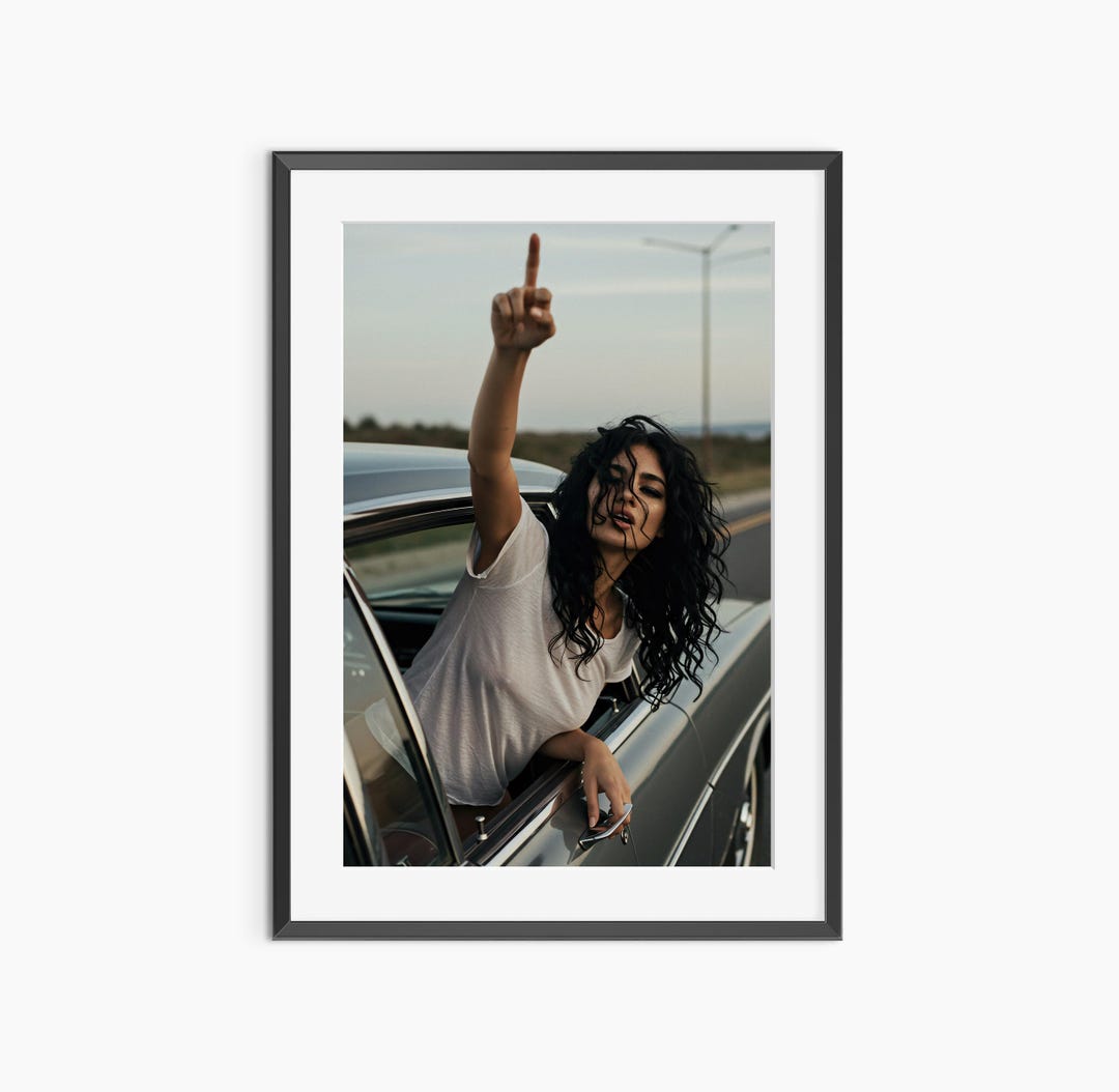 Middle Finger Poster, Photography Prints, Funky Wall Art, Middle Finger ...