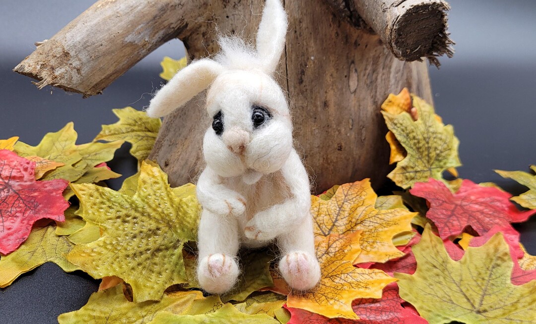 Adorable Sad Bunny Handmade Needle Felting Gift - Etsy