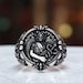 Saint Raphael Archangel Ring, Caduceus Shield Spear Christian Jewelry ...