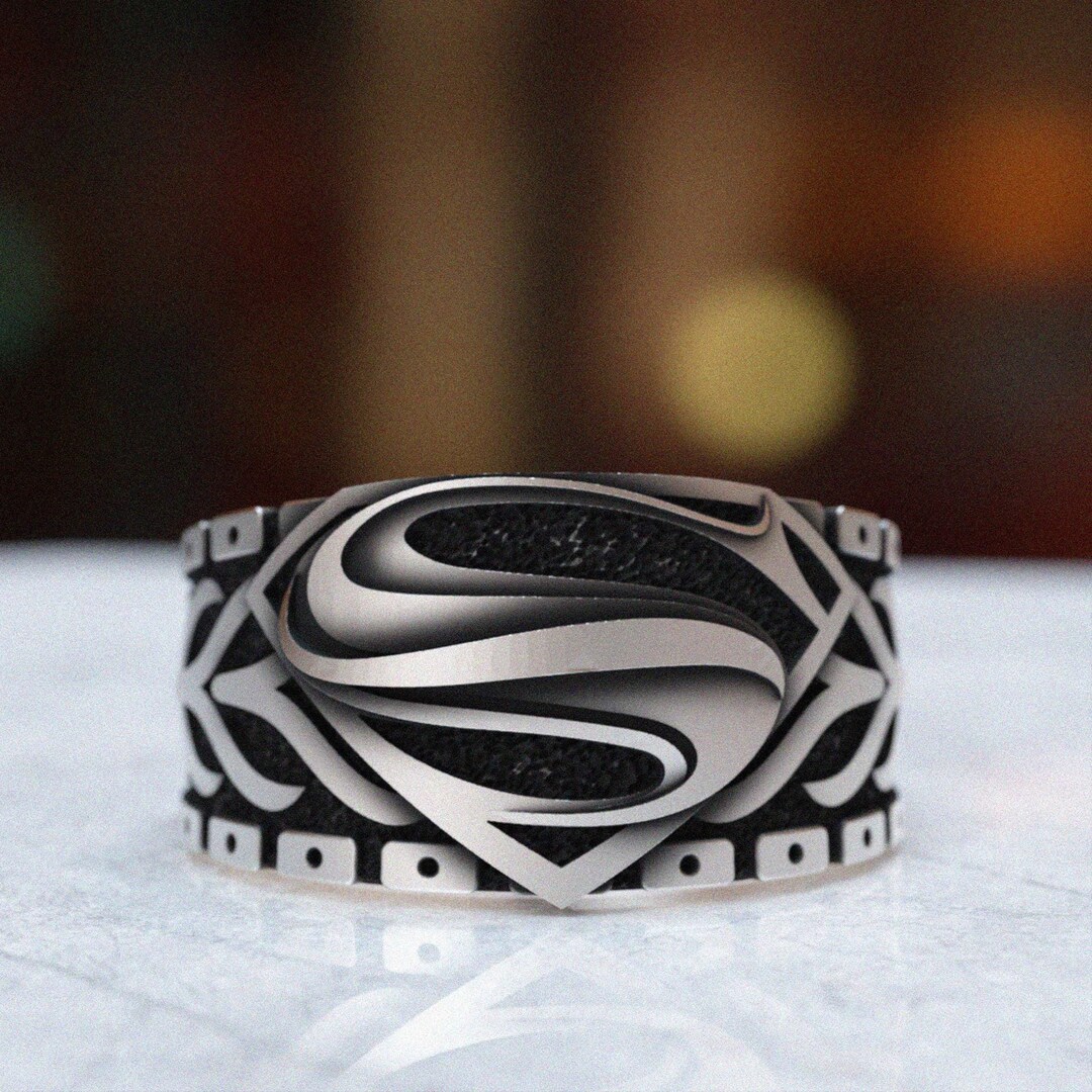 Superhero Silver Ring – Bold Design With Intricate Pattern in 925 ...