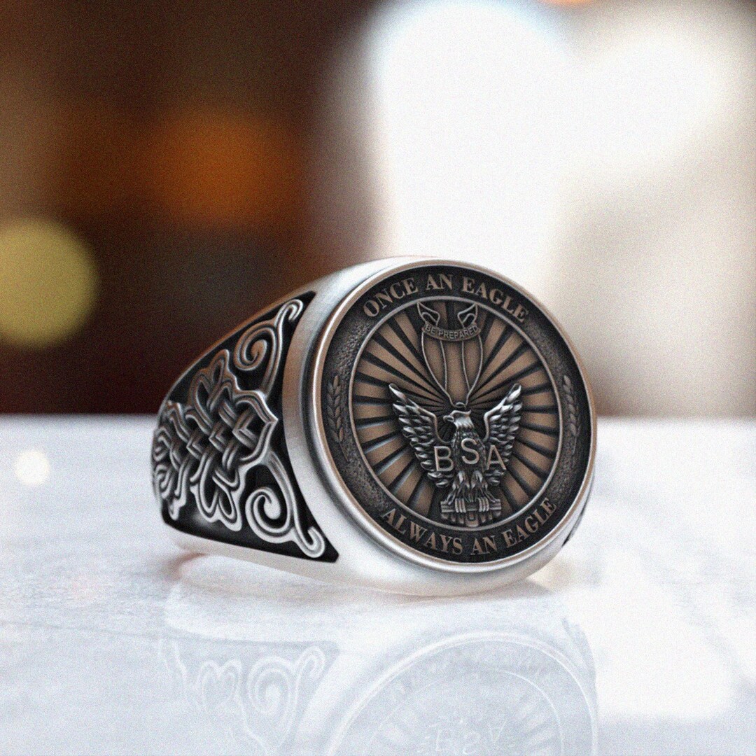 Eagle Signet Ring | 925 Silver BSA Inspired Jewelry | "once an Eagle ...