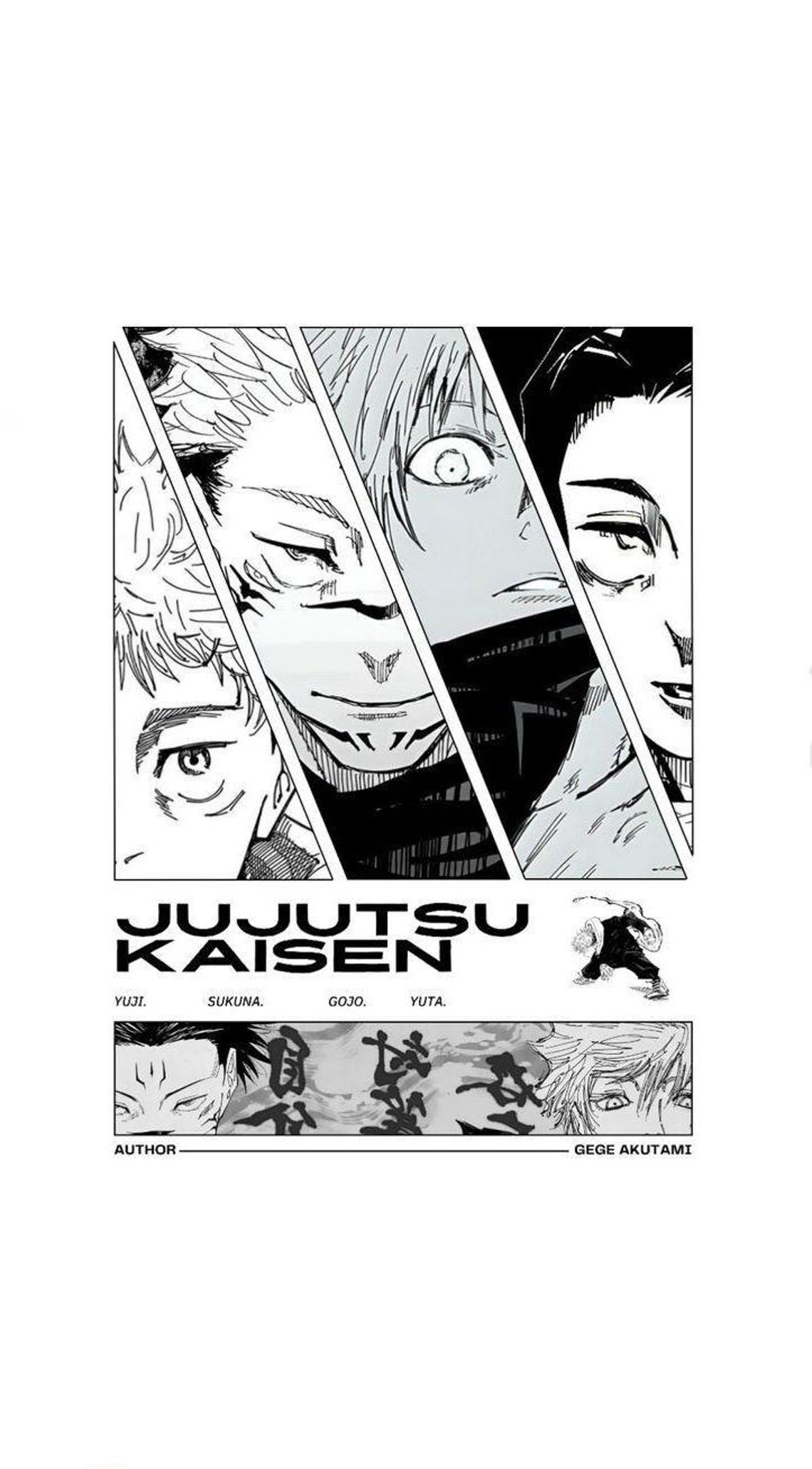 Jujutsu Kaisen Poster - JJK Poster - Anime Poster - Black and White ...