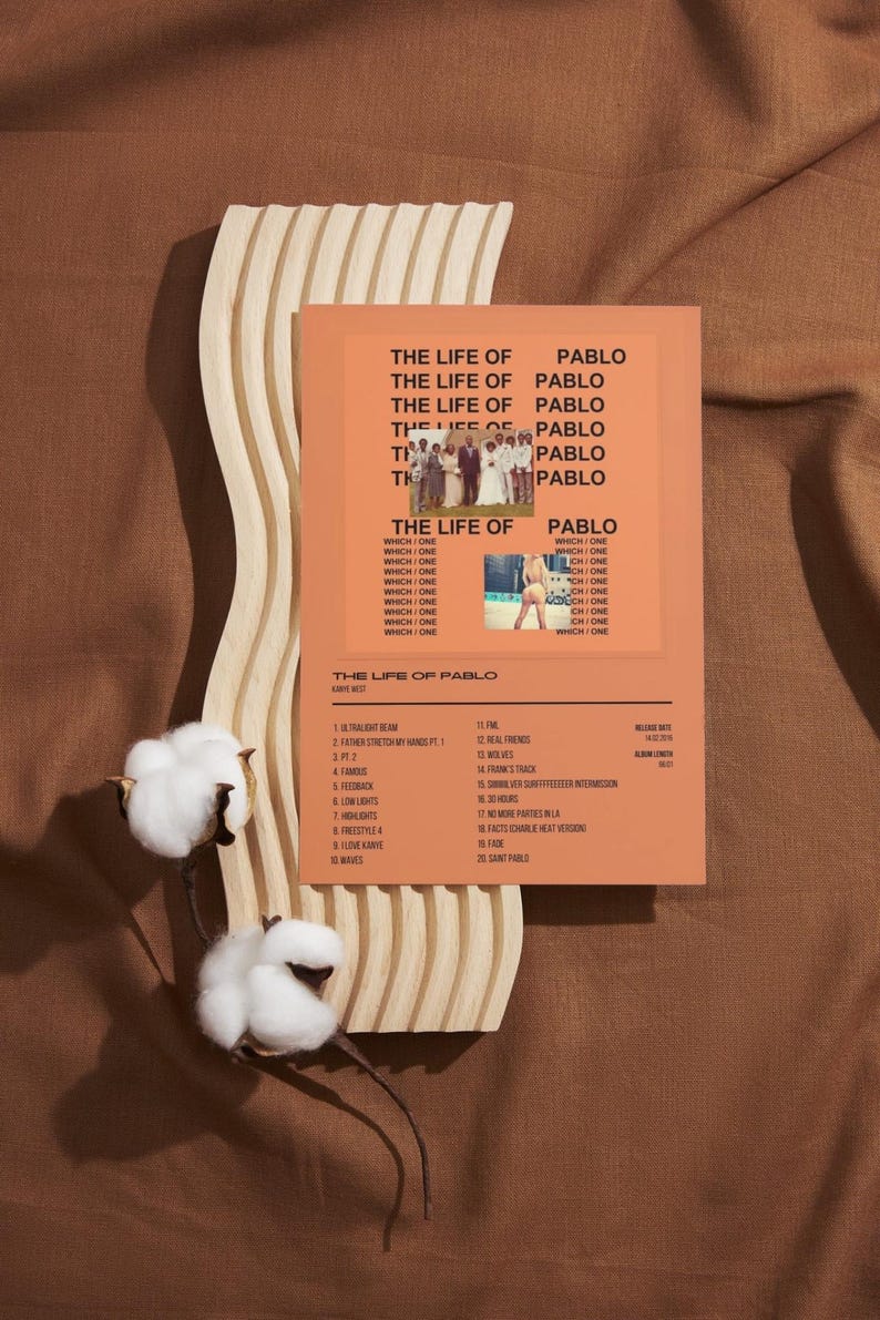 Kanye West Life of Pablo Album Poster - Music Album - Wall Art - Poster ...