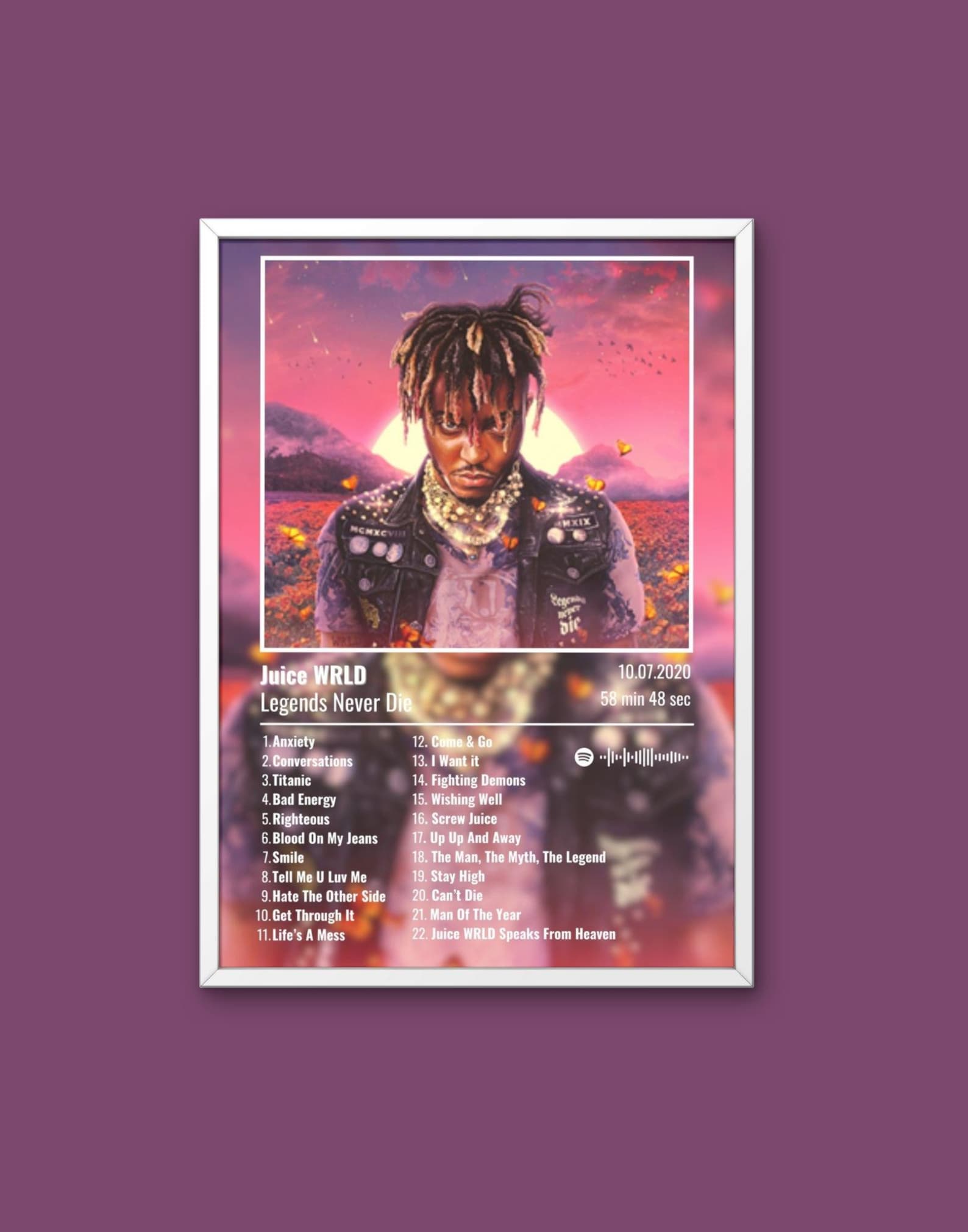 Juice WRLD Poster - Music Album Cover - Wall Decor - Etsy