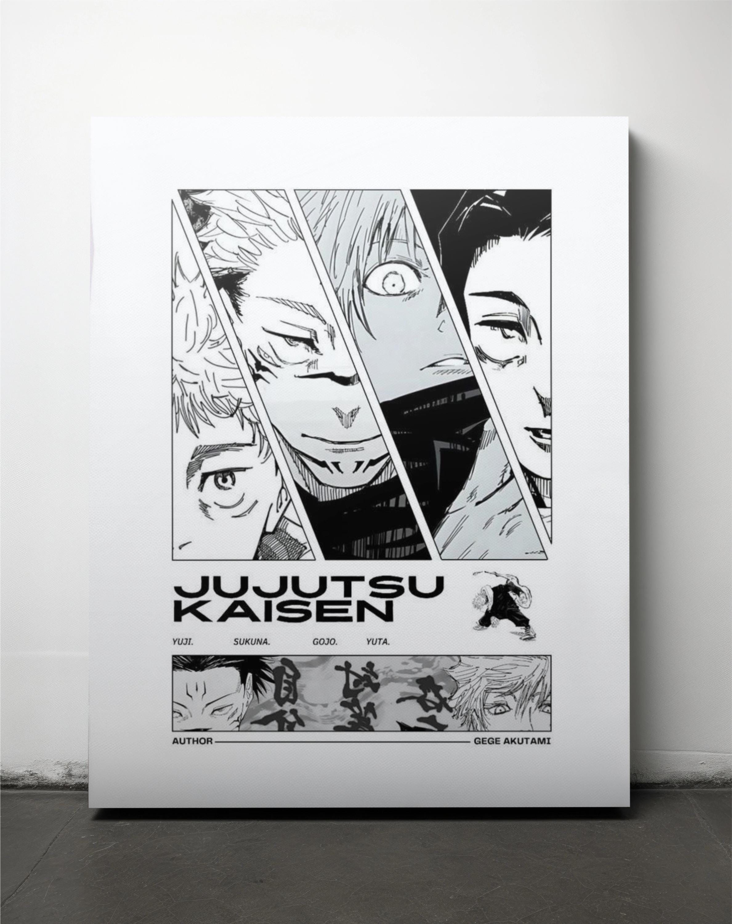 Jujutsu Kaisen Poster JJK Poster Anime Poster Black and White ...
