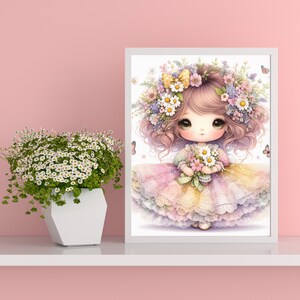 Whimsical Spring Doll 12 High Quality 300 DPI Jpegs Cute Dolls Paper ...