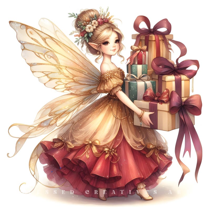 Christmas Fairy Clipart Set, Holiday Gift, Winter PNG (30 JPEG) - Etsy