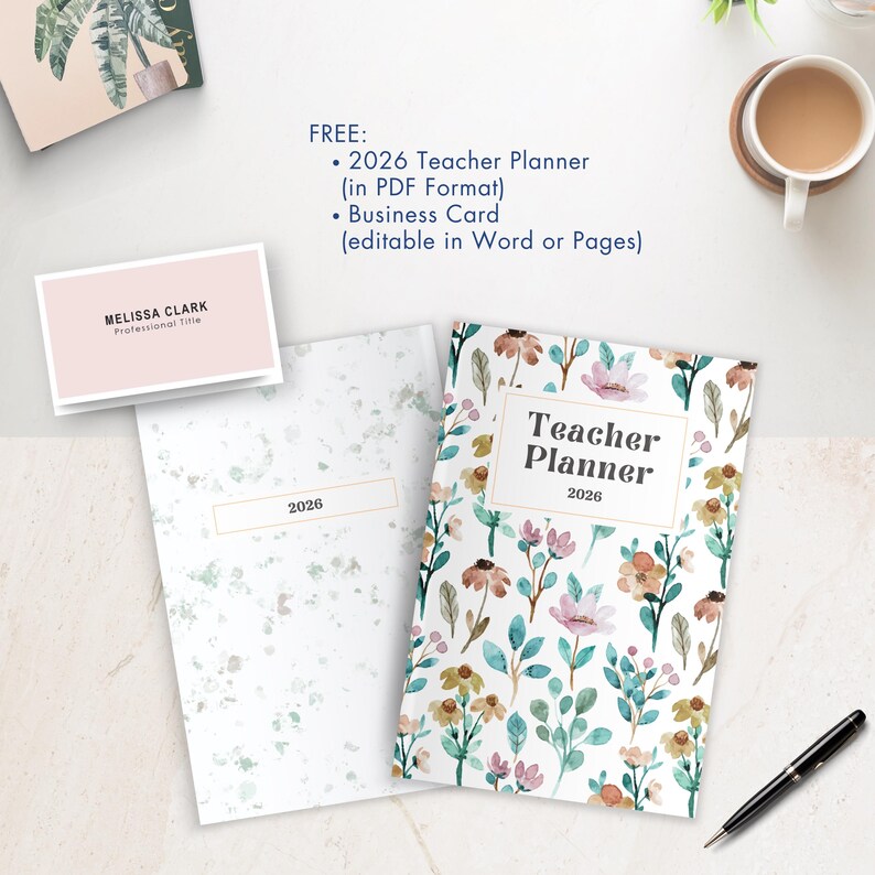 Teacher Resume Template: Editable CV, Cover Letter, Business Card ...