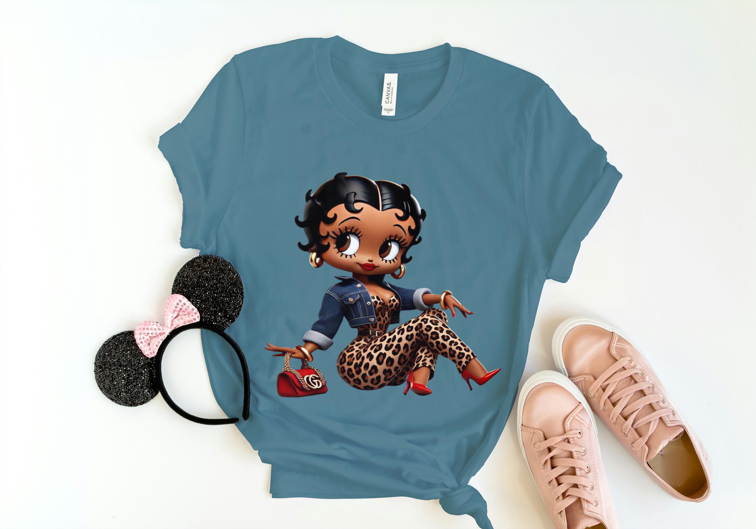Betty Boop Gucci Red Bag High Heels Cheetah Pants Earring Hoops Beauty ...