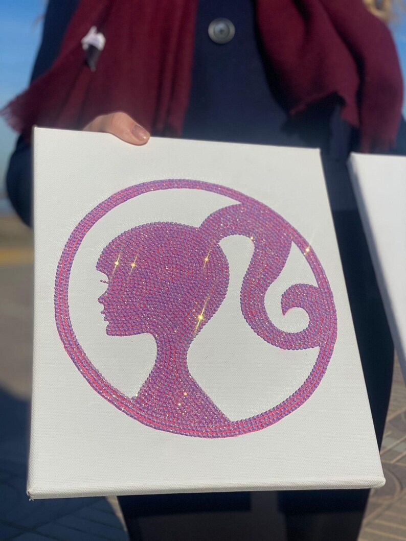 Barbie Rhinestone Canvas - Etsy