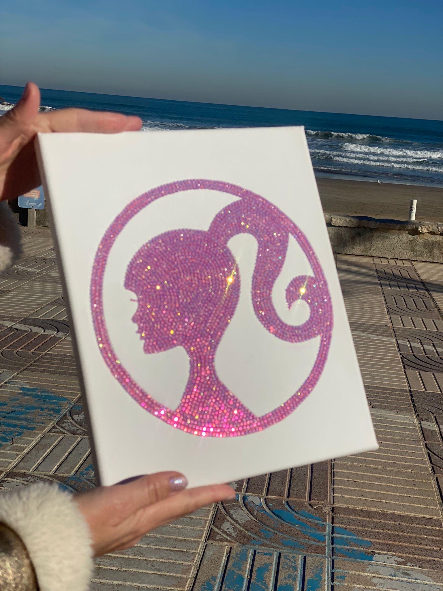 Barbie Rhinestone Canvas - Etsy