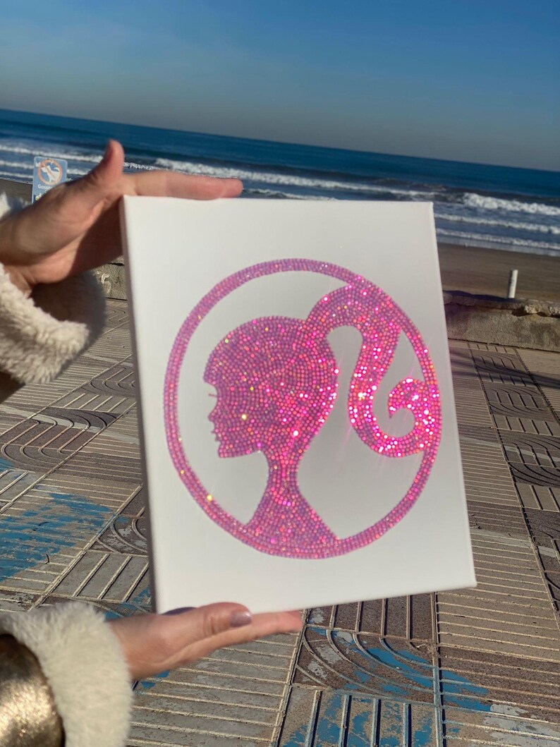 Barbie Rhinestone Canvas - Etsy
