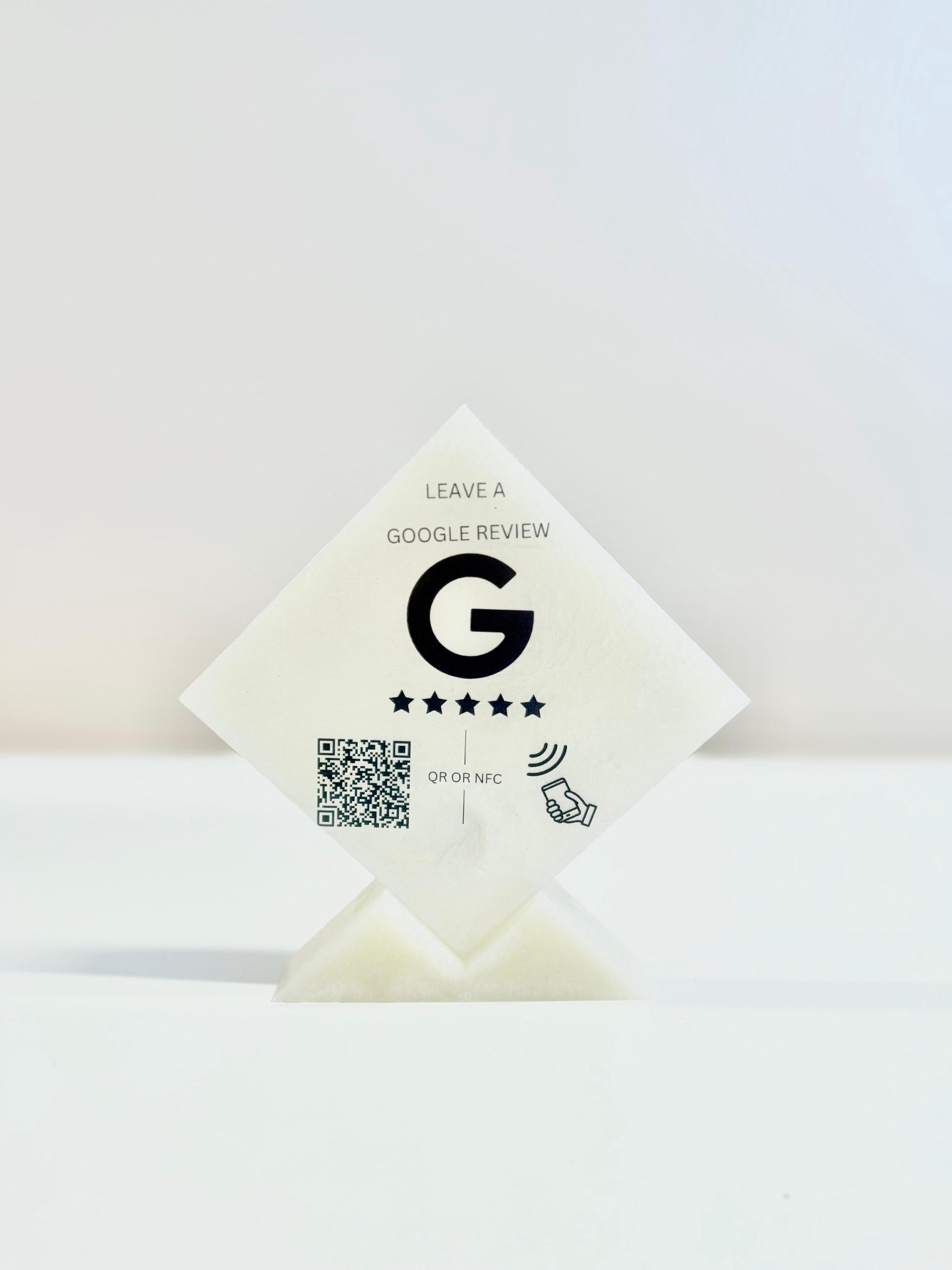 Google Review NFC Stand With QR Code, Google Review Display, Table ...