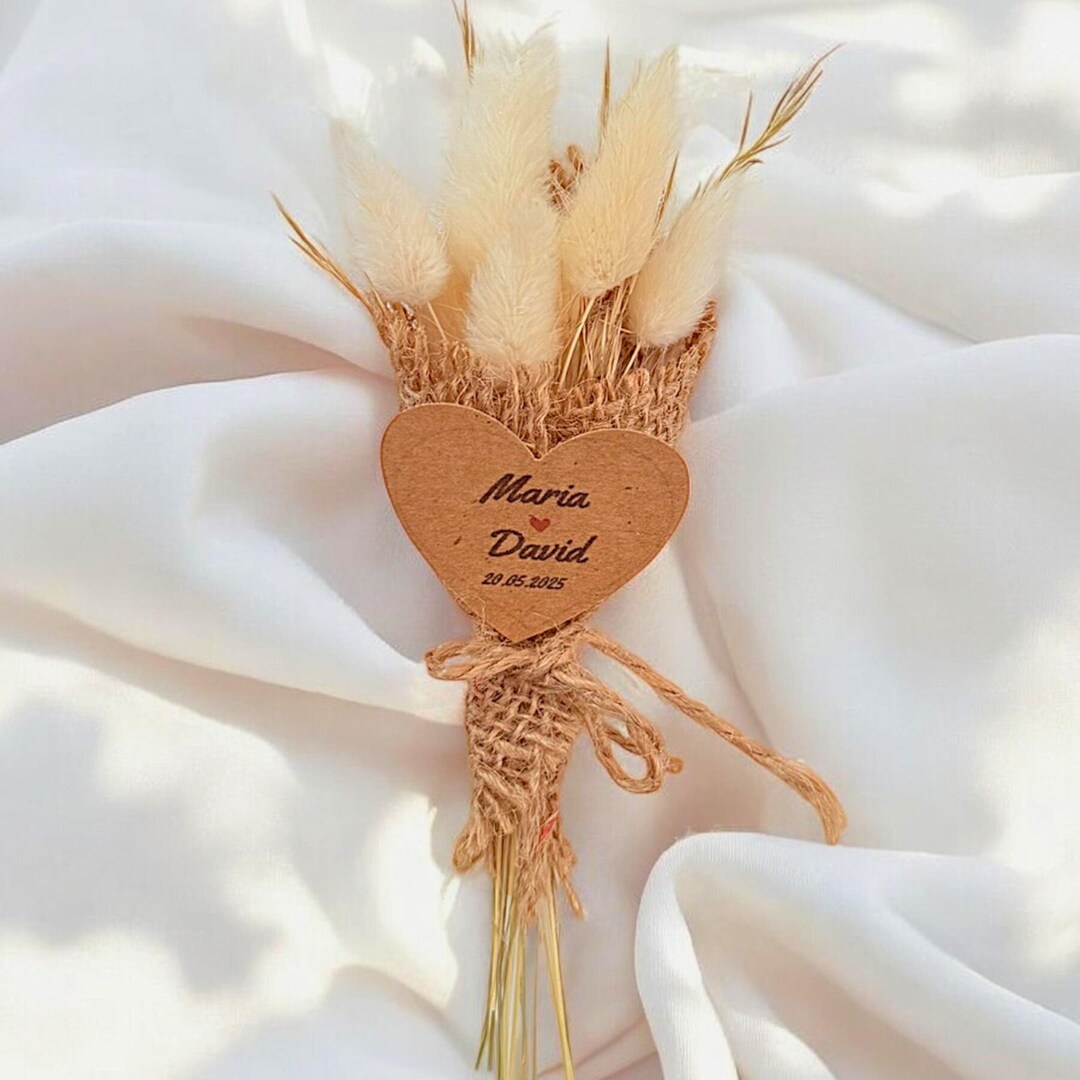 Boho Mini Flower Magnets Custom Rustic Wedding Favors for Guests ...